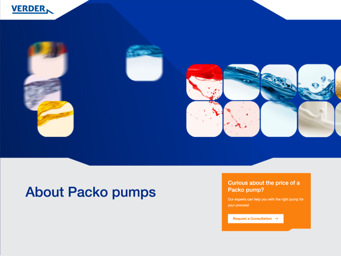 Verder Liquids integrates the Packo pumps website - Verder Liquids