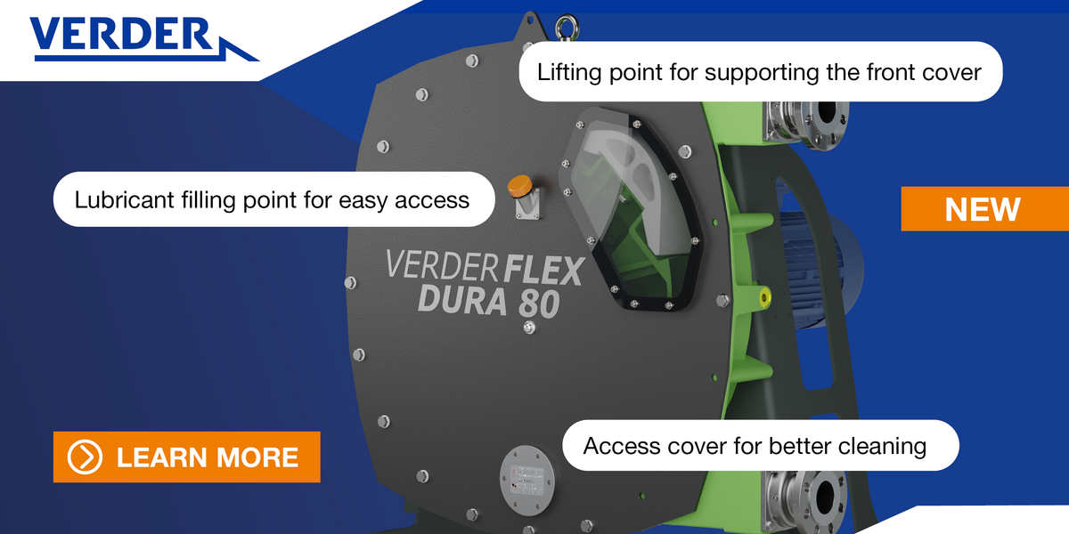 New Verderflex Dura 80: High-efficiency peristaltic pump with improved ...